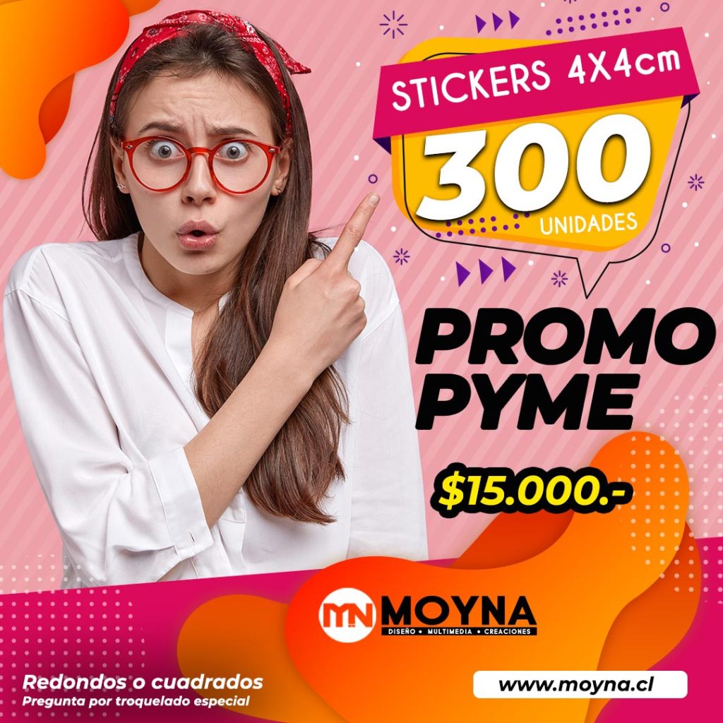 300 Stickers de 4x4 cms resistentes al agua, redondos o cuadrados ...